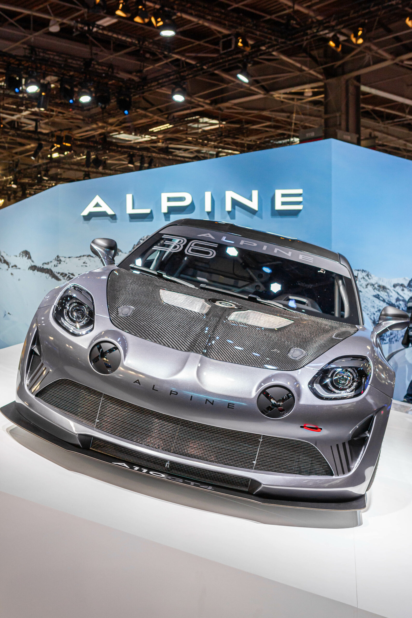 Alpine A110 GT4 present the photos of the A110 Mondial de Paris